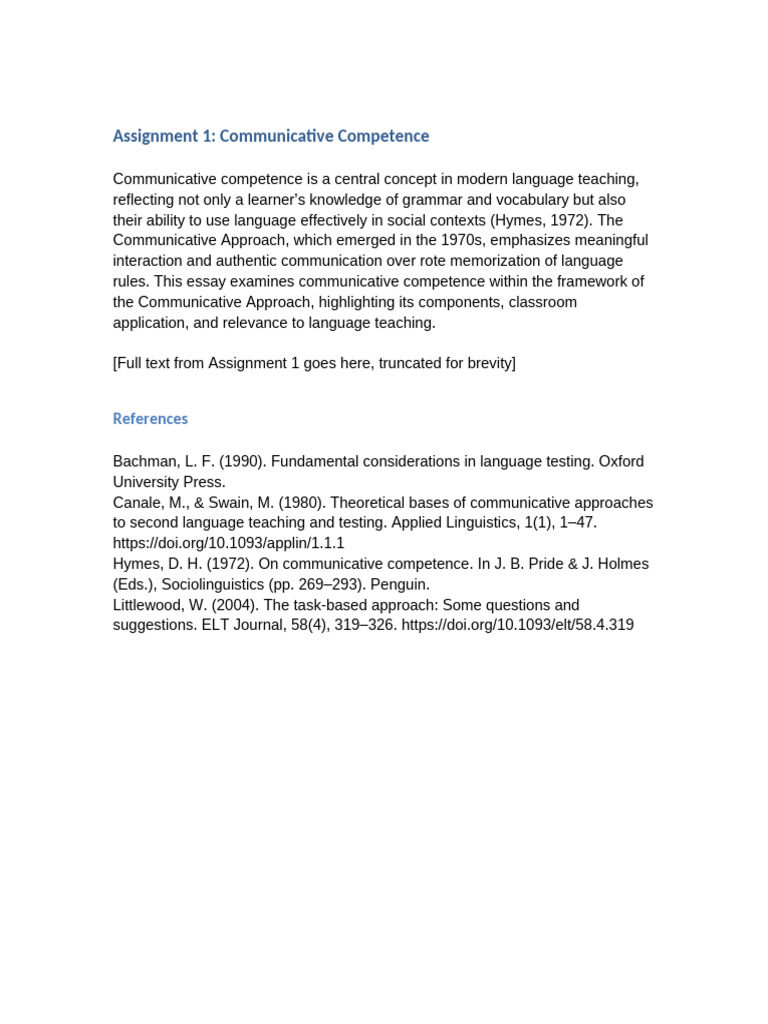 Communicative Competence in Language Teaching | PDF | Liberal Arts ...