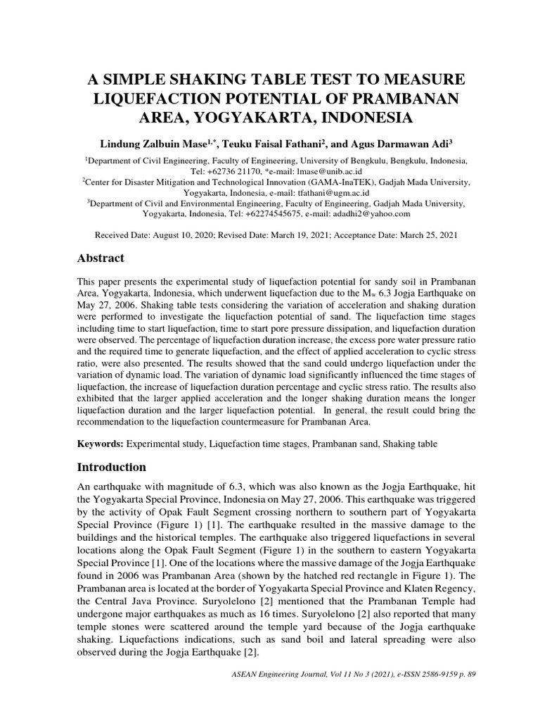 A Simple Shaking Table Test To Measure Liquefaction 4pfip0ndvc | PDF ...