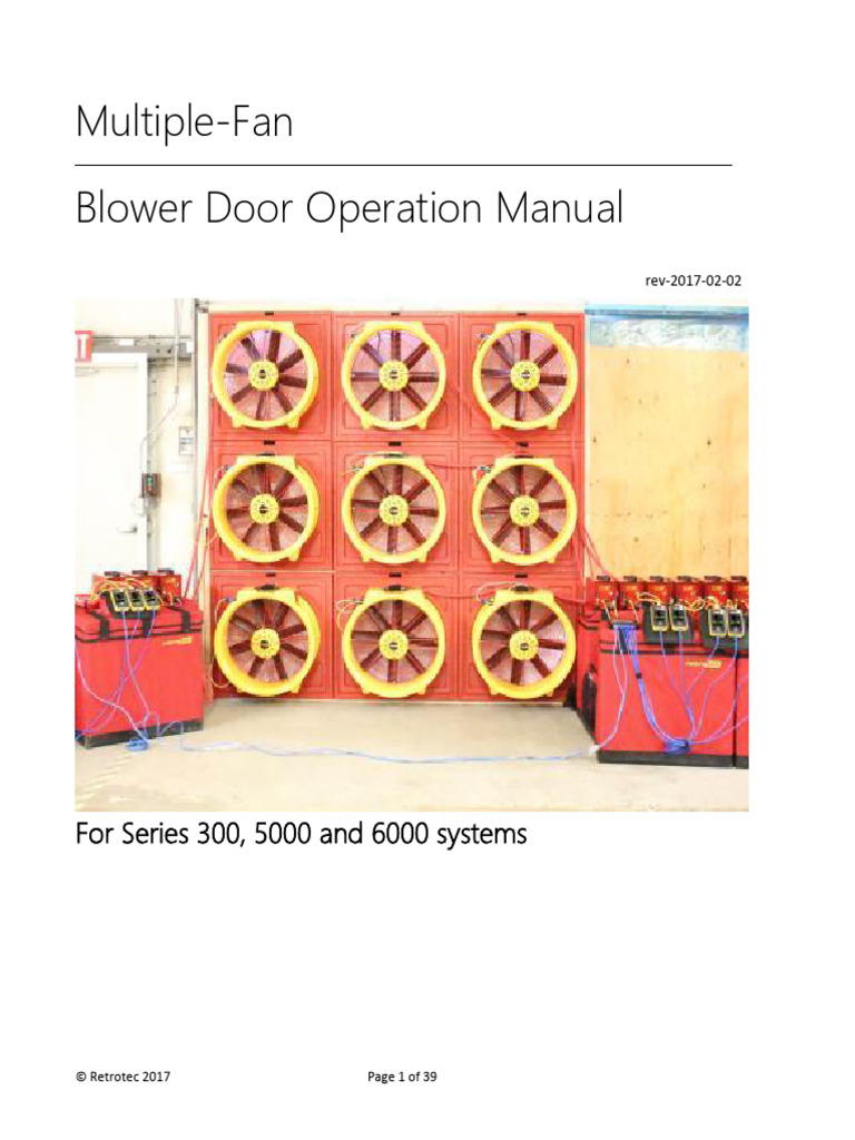 Multi-Fan Blower Door Operation Manual | PDF | Computer Network ...
