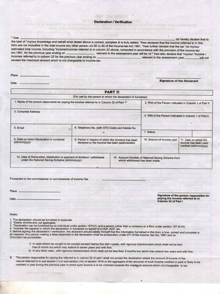 PF 15g Form | PDF