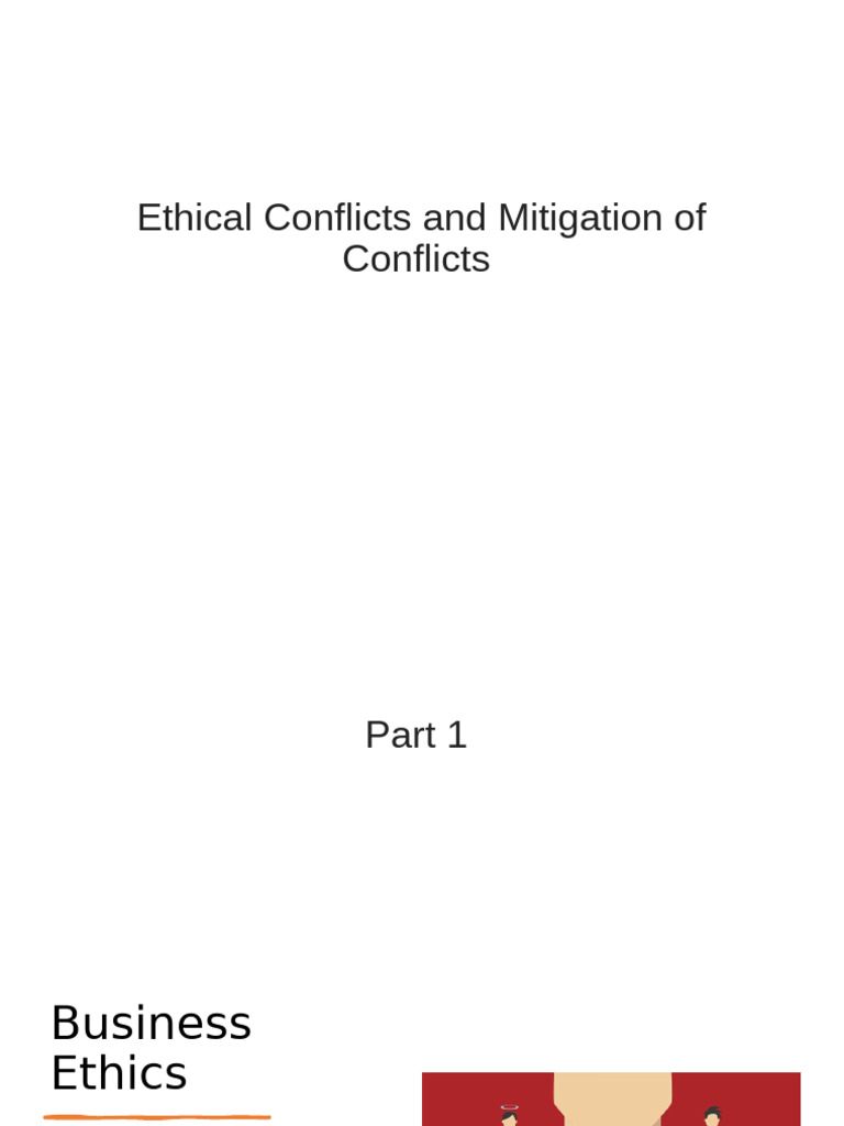 Ethical Conflicts and Mitigation of Conflicts | PDF | Regulatory ...
