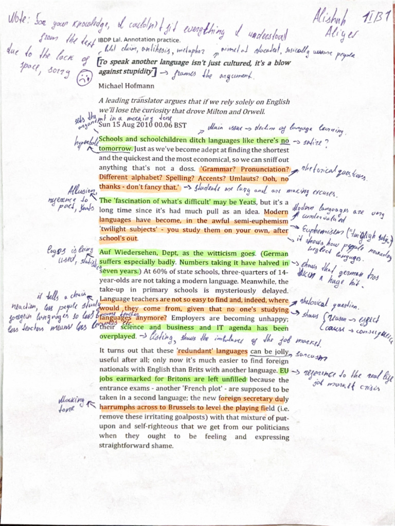 Annotation Practice 1 | PDF