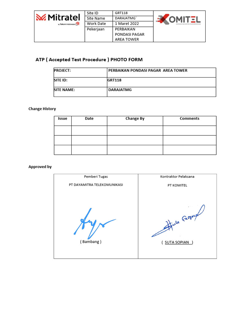 1.form Atp Darajatmg | PDF
