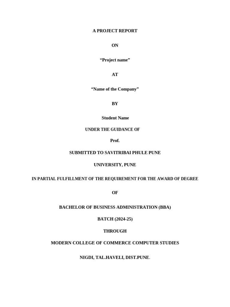 Project Report First 5 Pages | PDF
