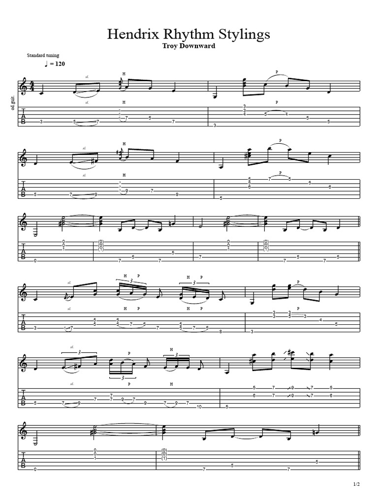 Hendrix Rhythm Stylings (3 Licks) | PDF