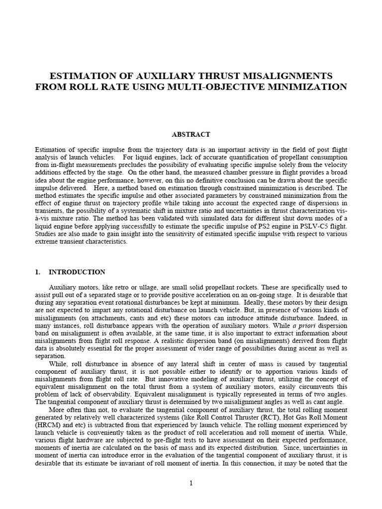 Auxiliary Thrust Direction Estimation | PDF | Rocket Propellant | Loss Function