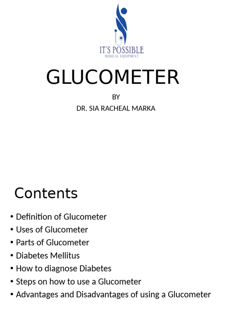 Glucometer - Dr. Sia | PDF | Diabetes | Hyperglycemia