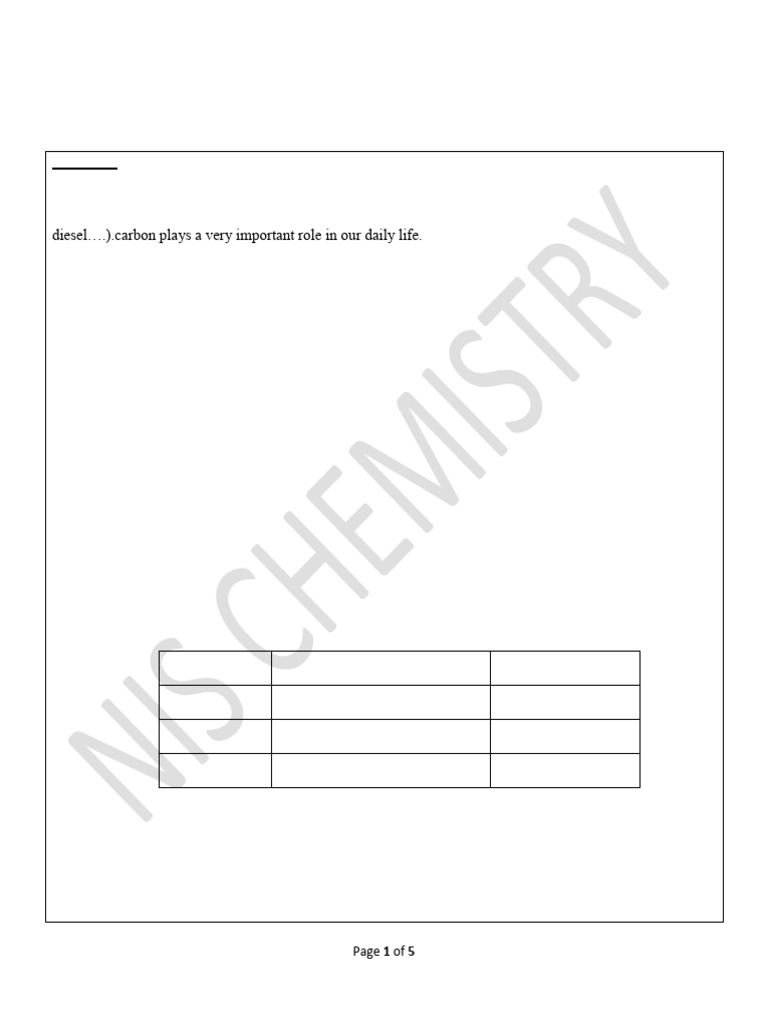 Chapter 4 Carbon & Its Compounds | PDF | Carbon | Chemical Bond