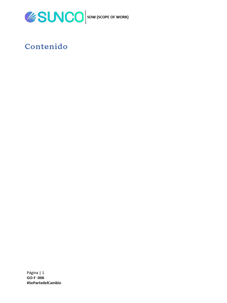 Sow Ssf-General | PDF | Ingenieria Eléctrica | Outsourcing