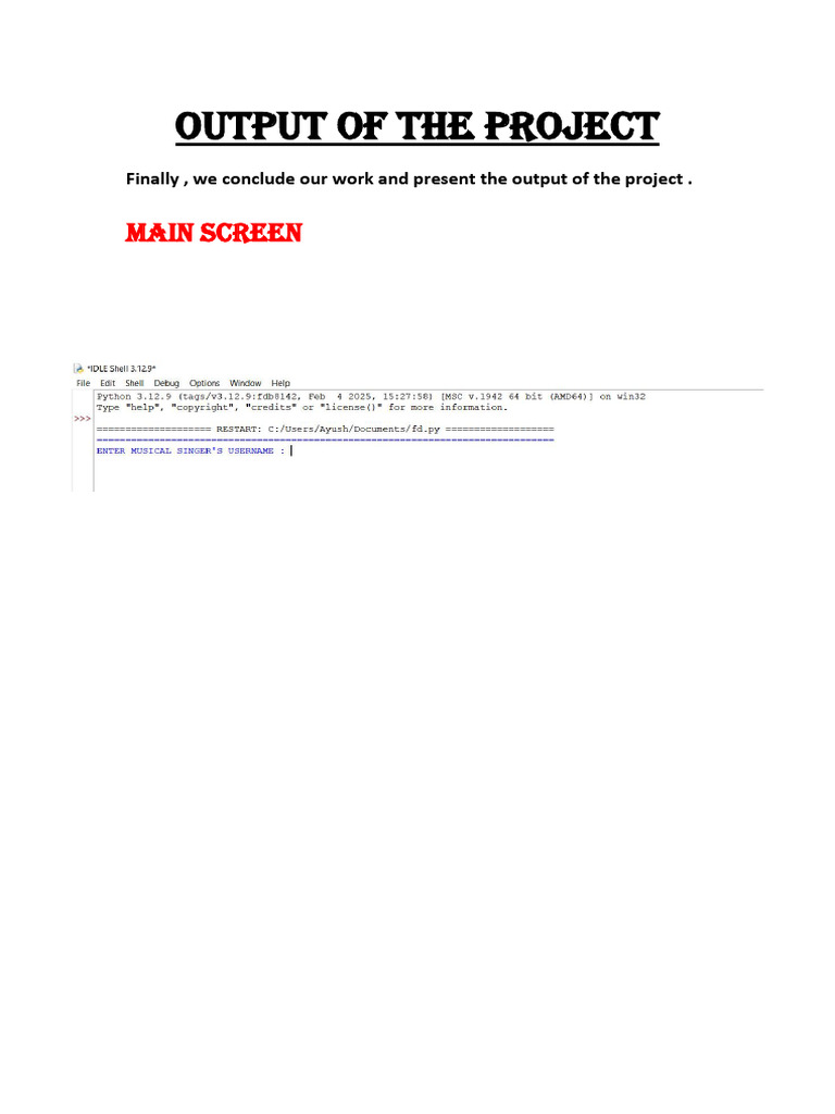 Python Outputs | PDF