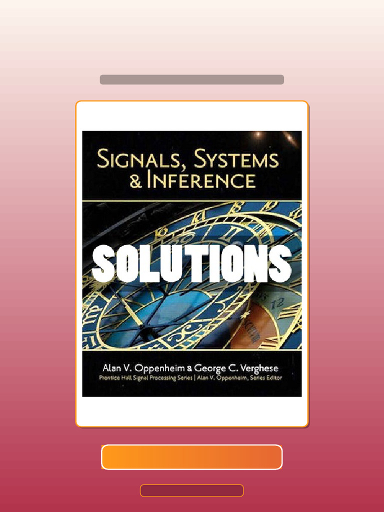 Complete Signals Systems and Inference 1 Ed Oppenheim Ebook and ...