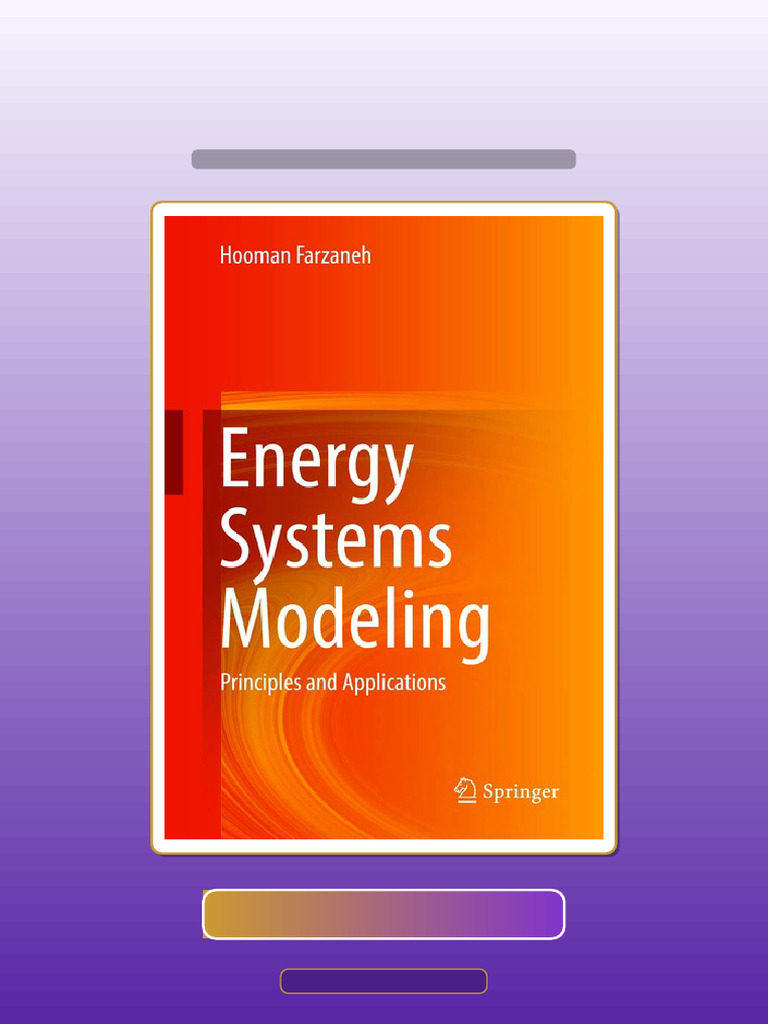 Energy Systems Modeling Principles and Applications Full Version | PDF ...