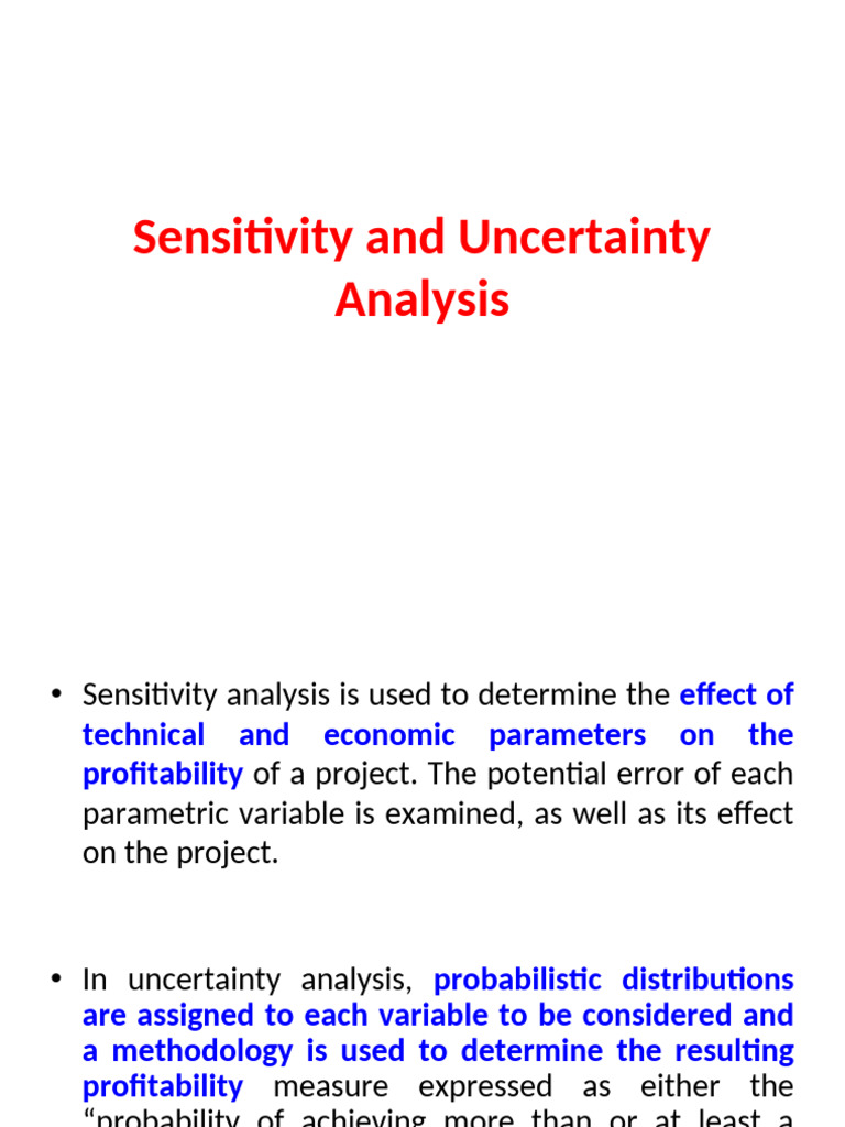 11 Sensitivity and Uncertainty Analysis | PDF | Sensitivity Analysis | Probability Distribution