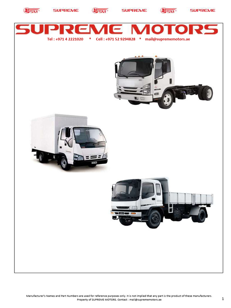 Supreme Motors - Isuzu - March 2022 | PDF | Engines | Gear