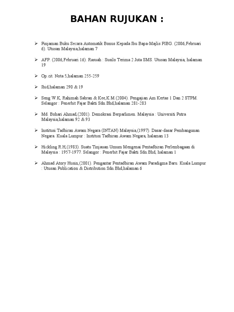 Contoh Format RUJUKAN | PDF