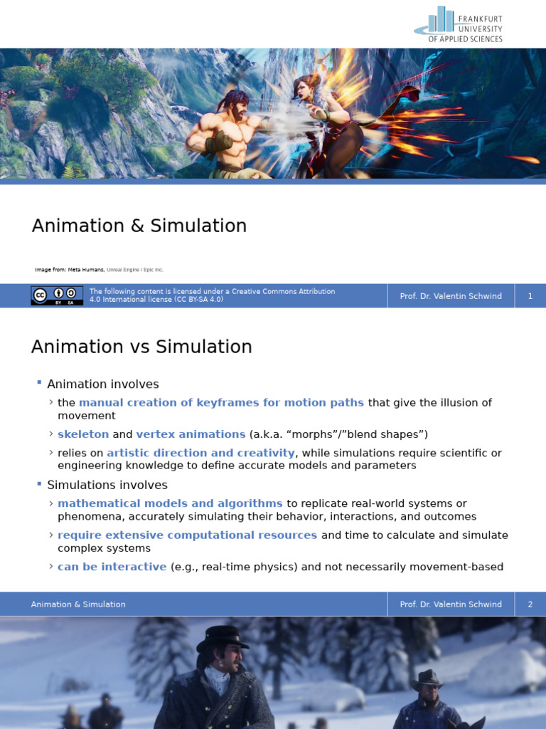 Animation vs Simulation Explained | PDF | Computer Animation
