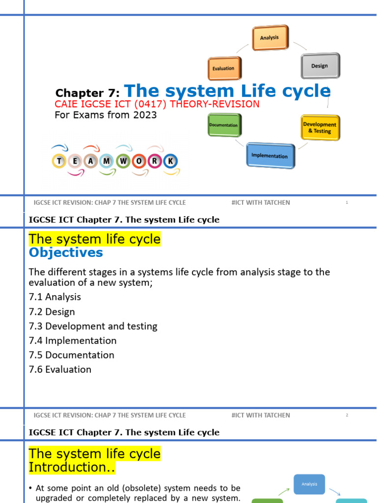 IGCSE ICT System Life Cycle Guide | PDF | System | Computer File