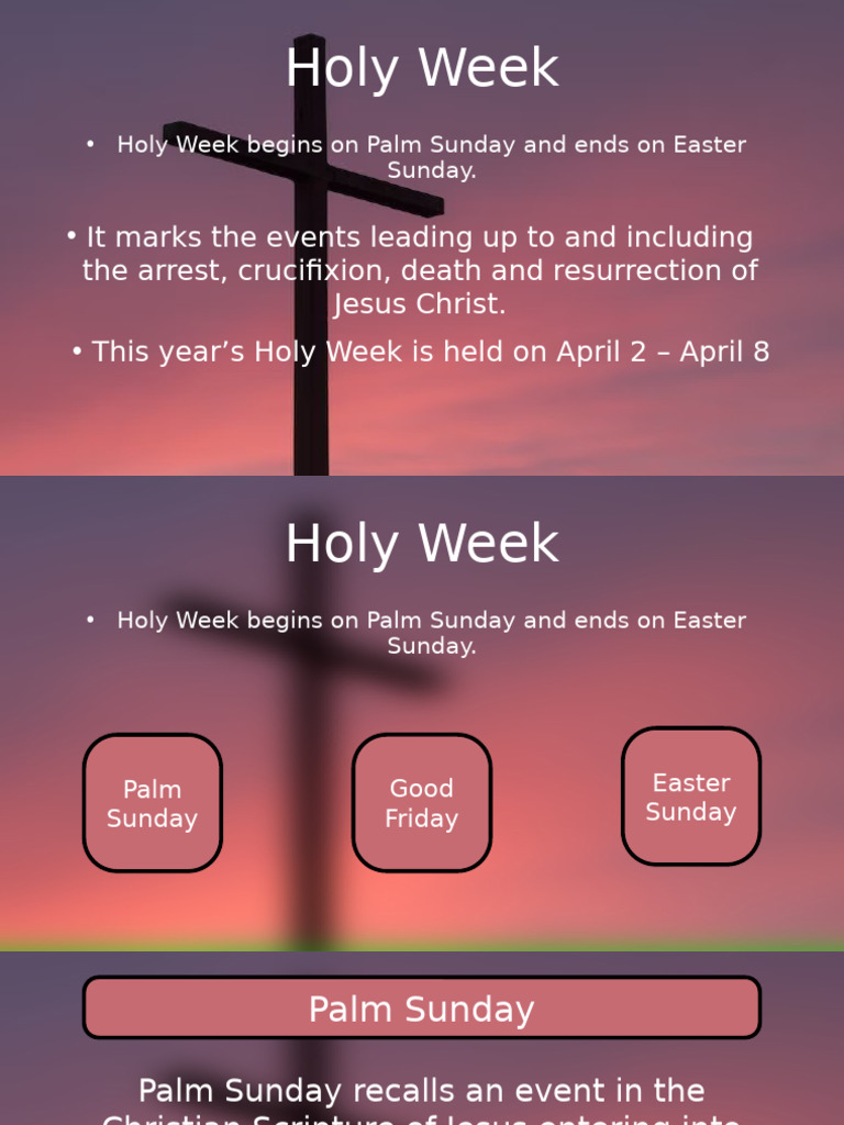 Overview of Holy Week Events | PDF