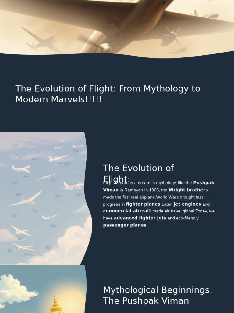 The Evolution of Flight From Mythology To Modern Marvels | PDF | Wright ...