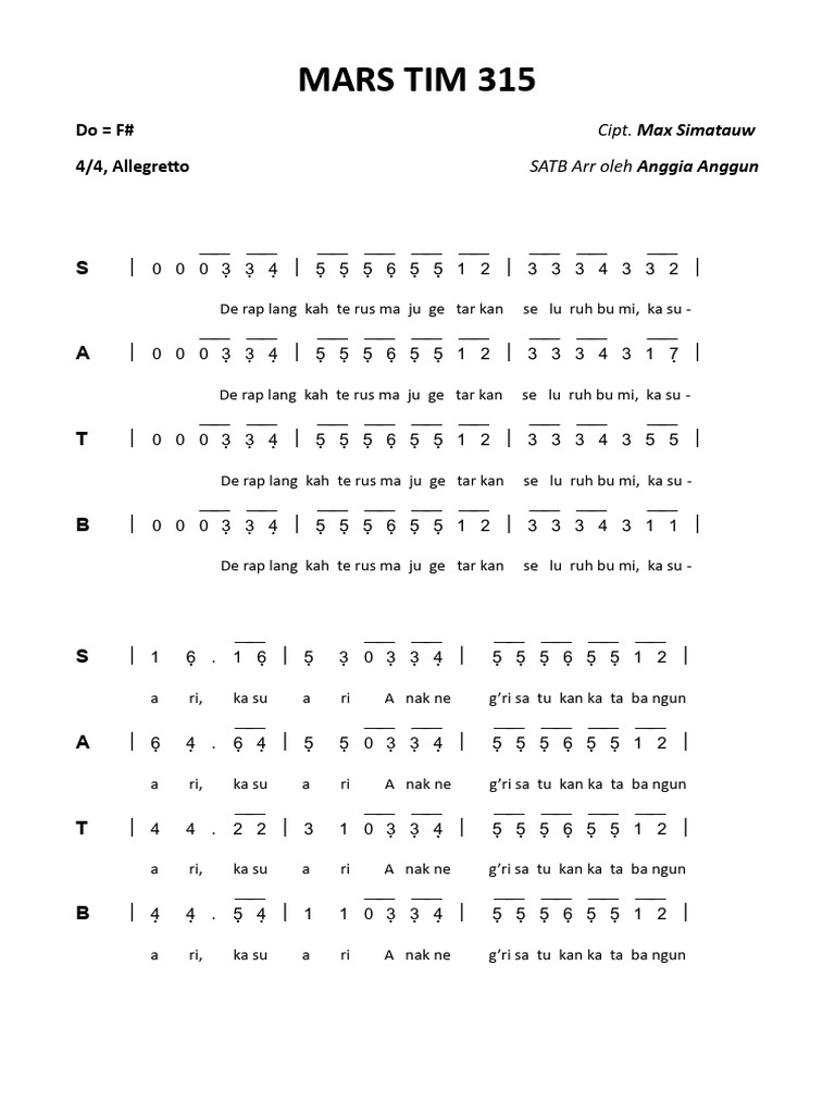 Mars Tim 315 - Satb Choir | PDF