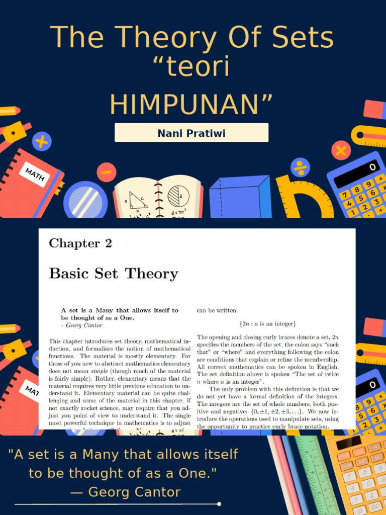The Theory of Sets | PDF