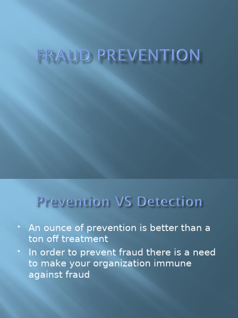 Managing Risk and Fraud-Prevention - Detection | PDF | Risk | Internal ...