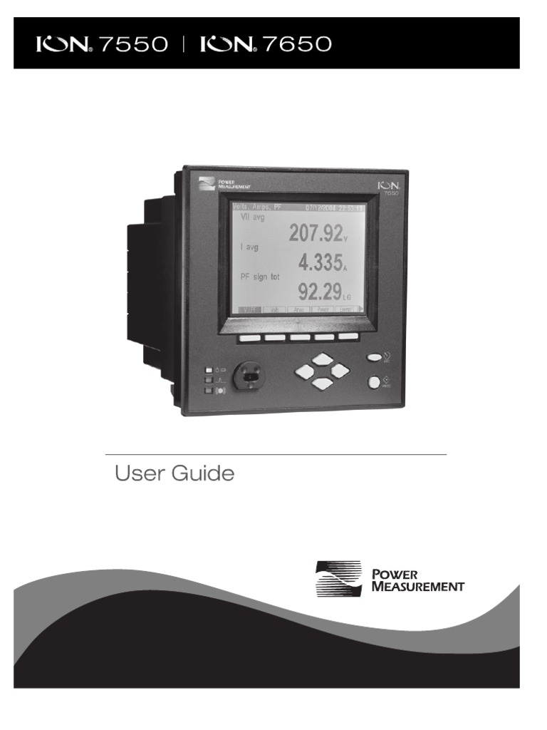 Power Logic ION 7550 7650 User Guide 082004 | Scada | Computer Network