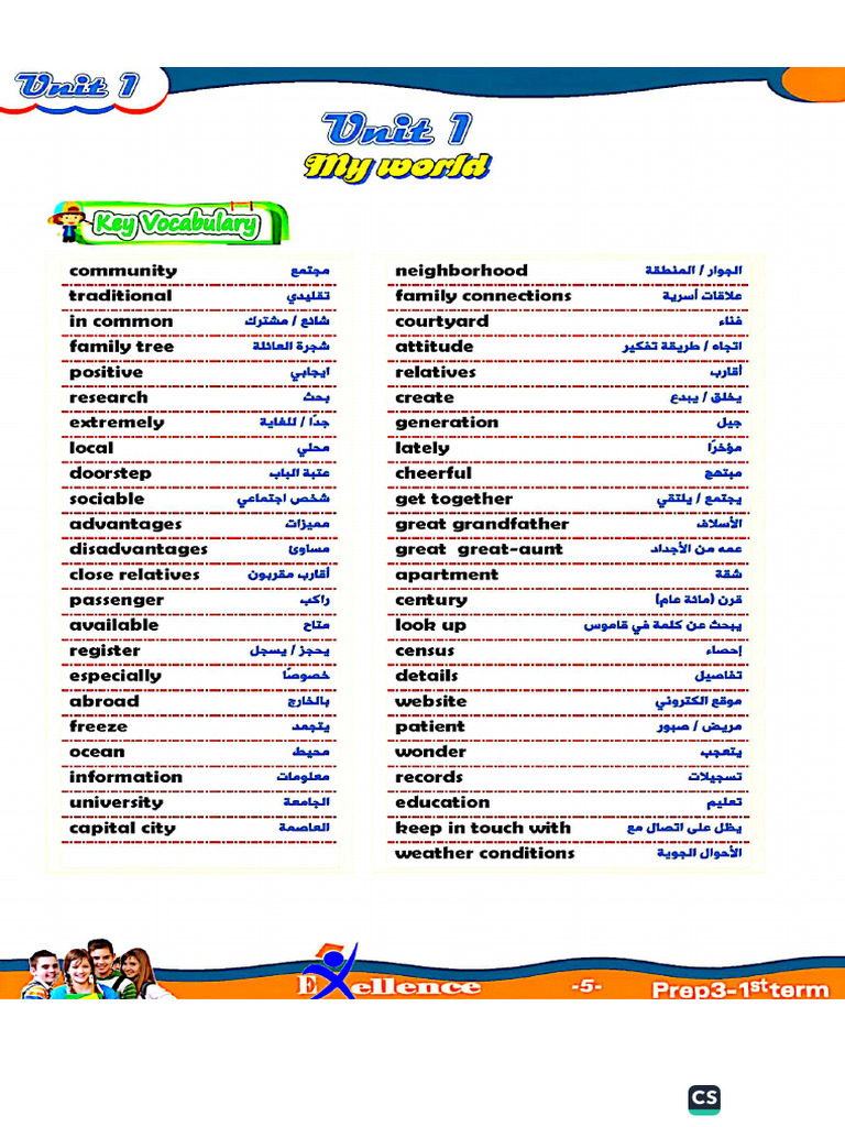 Excellence Hello Plus 3rd Prep 2026 Unit 1 | PDF