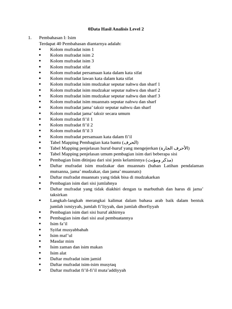 Data Hasil Analisis Level 3 | PDF