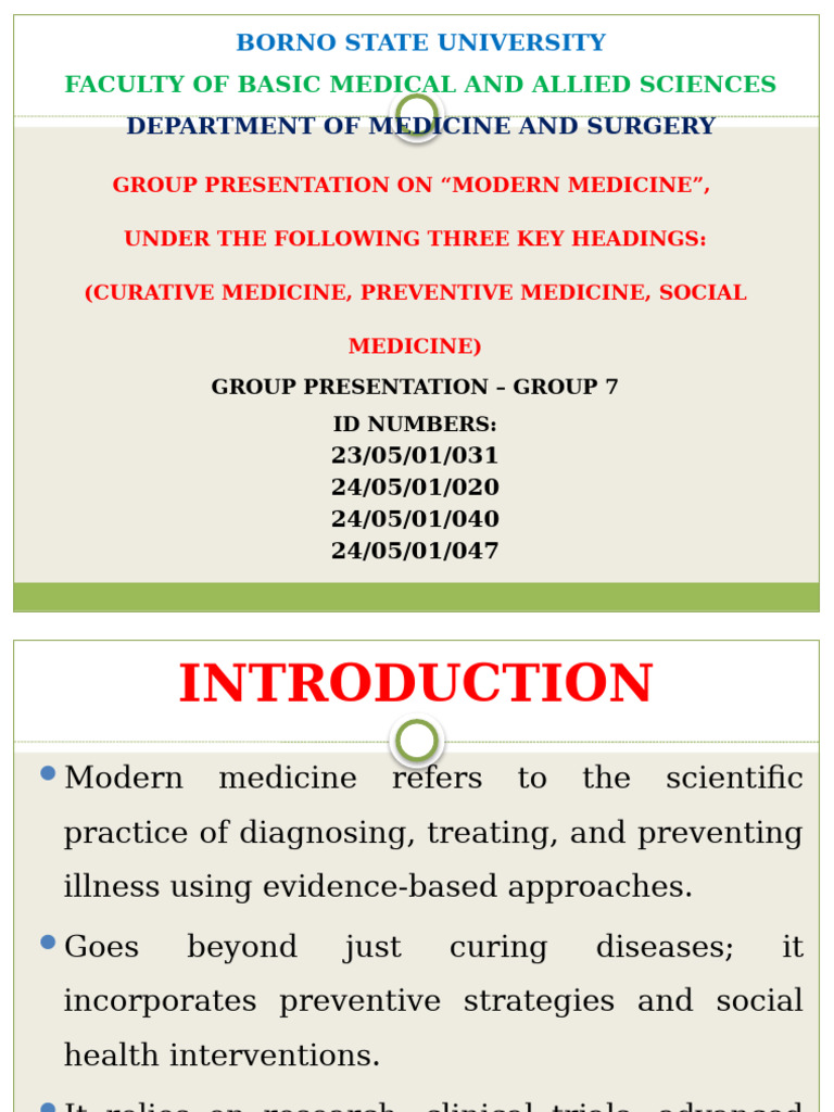 Community Medicine Presentation Write-Up of Group 7 | PDF | Preventive Healthcare | Medicine