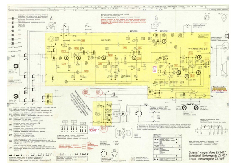 Unitra ZK140T Tape Recorder Schematic Diagram | PDF