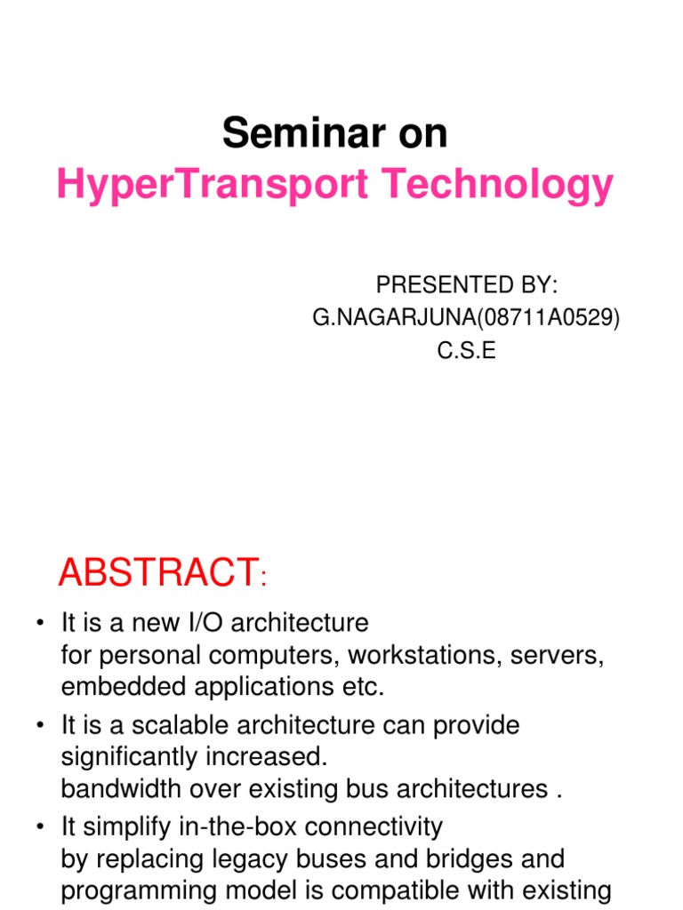 Seminar On: Hypertransport Technology | PDF | Network Topology ...