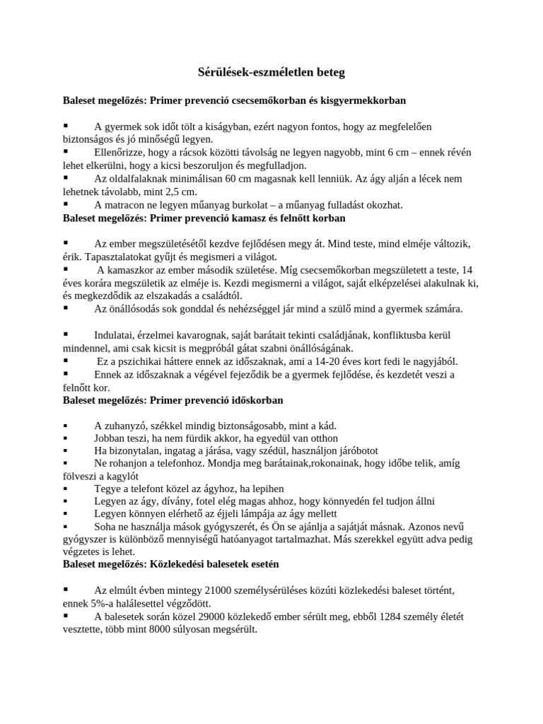 Sérülések | PDF