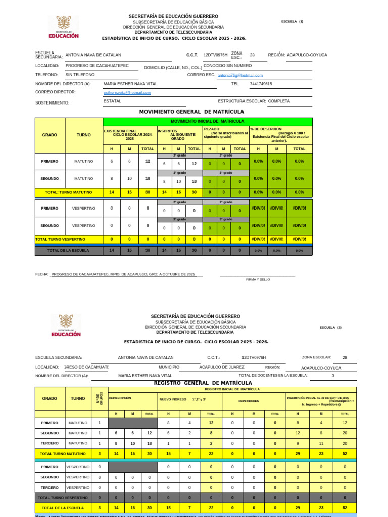 Eic 2025-2026 Escuela Ok | PDF | Educación Secundaria | Familia