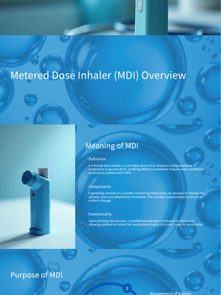 Metered Dose Inhaler (MDI) Ov... | PDF | Asthma | Chronic Obstructive ...