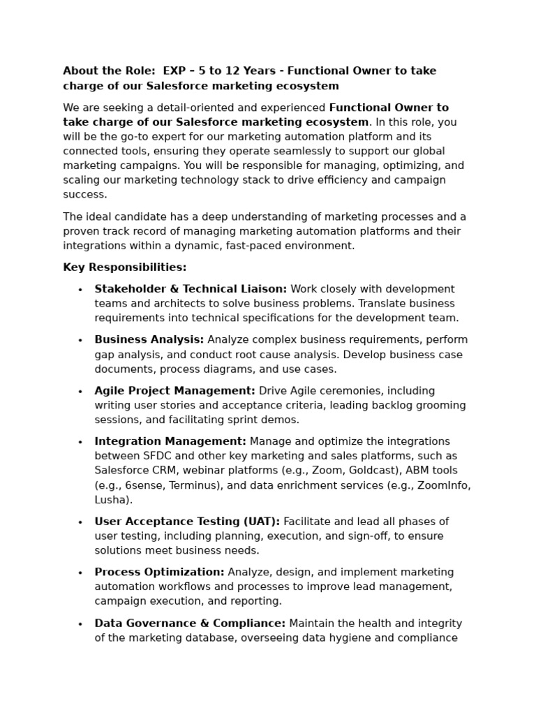 SFDC BSA - Marketing Ecosystem-135839 | PDF | Marketing | Customer ...