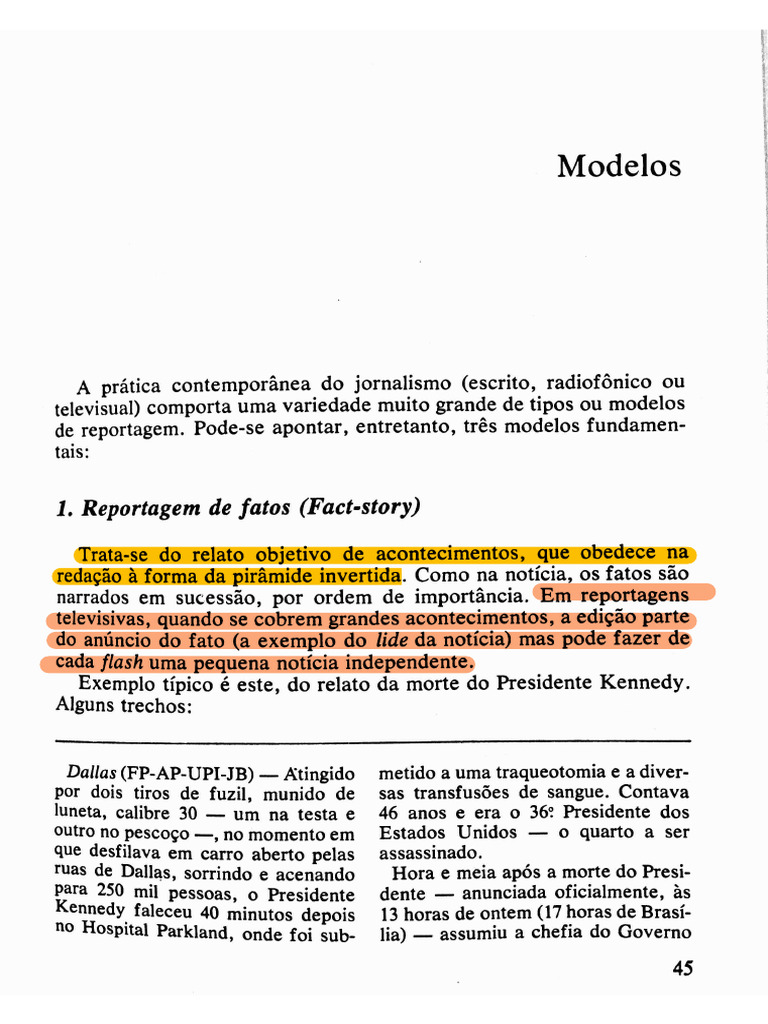 APOSTILA 3 - Modelos de Reportagem Sodré E Ferrari | PDF