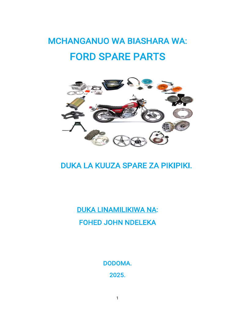 Ford Spare Parts B Plan | PDF