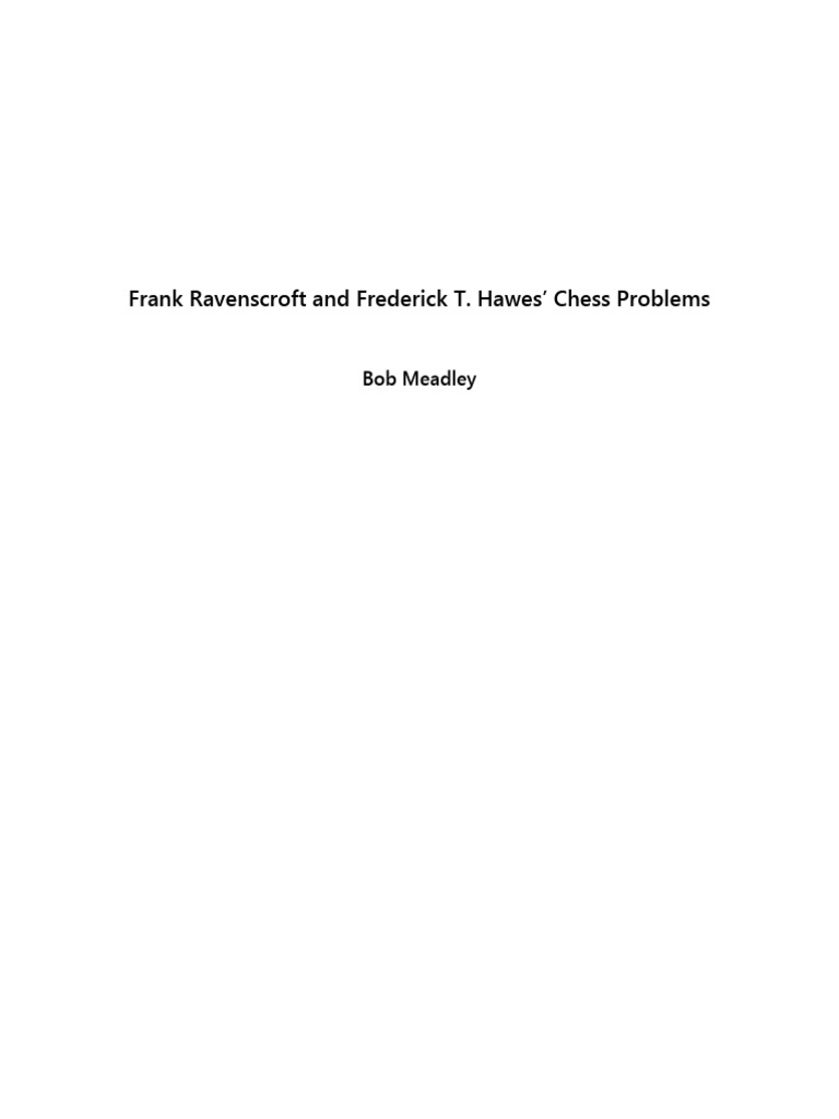 Chess Problems | PDF | Game Theory | Board Games