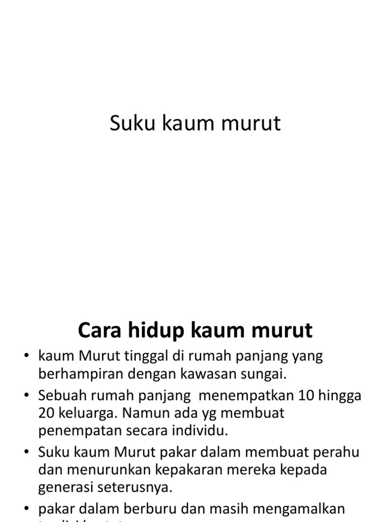 Suku Kaum Murut | PDF