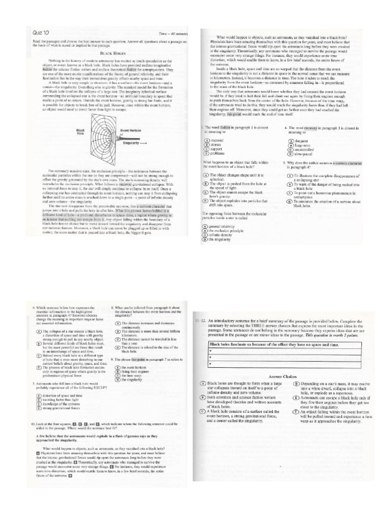 Lesson 2 - Reading Quizzes | PDF