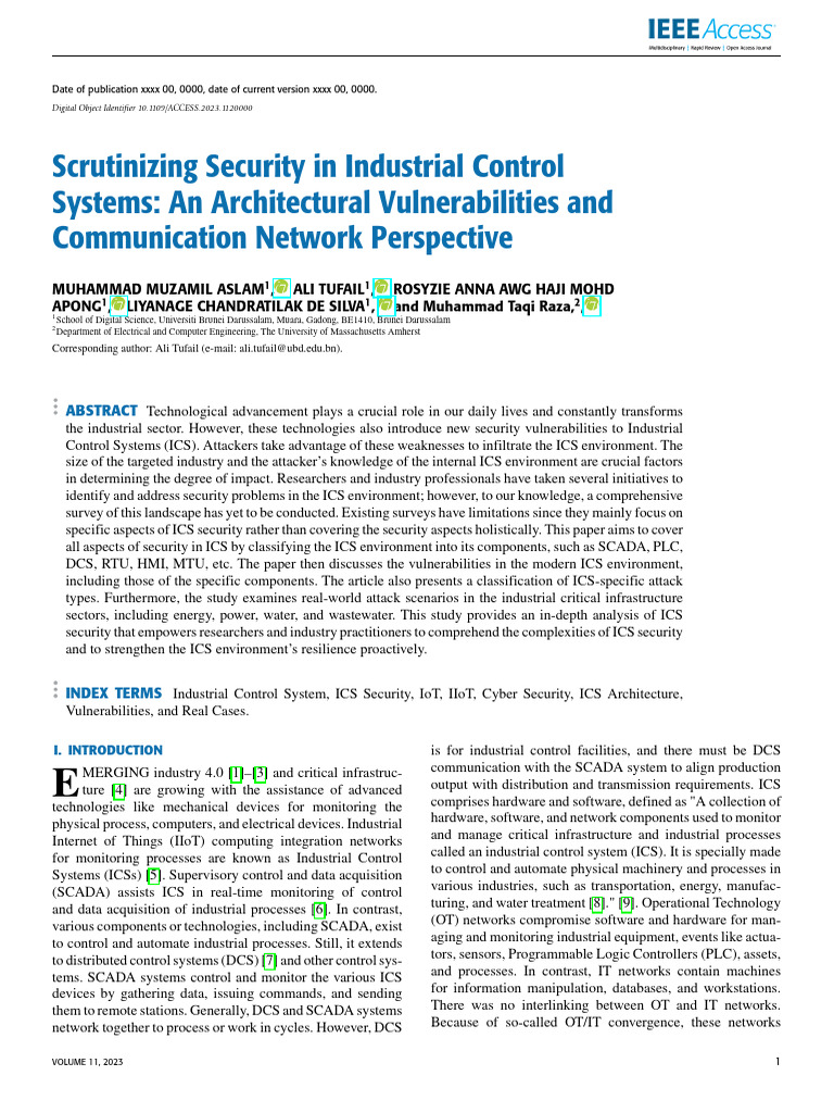 (RTU + IED) Scrutinizing Security in Industrial Control System | PDF ...