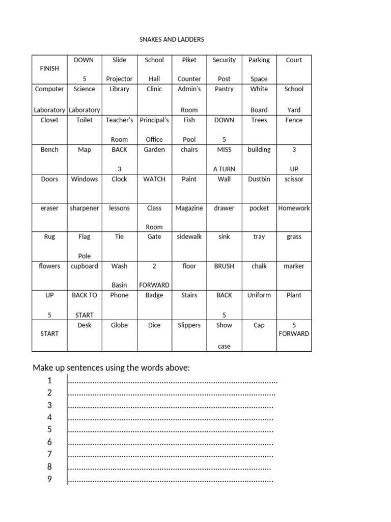 Snakes and Ladders | PDF