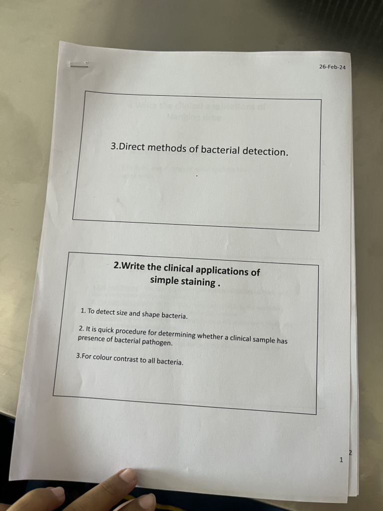 Direct Methods of Bacterial Detection | PDF