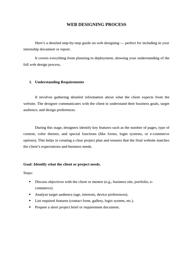 Step-by-Step Web Design Guide | PDF | Websites | Web Design