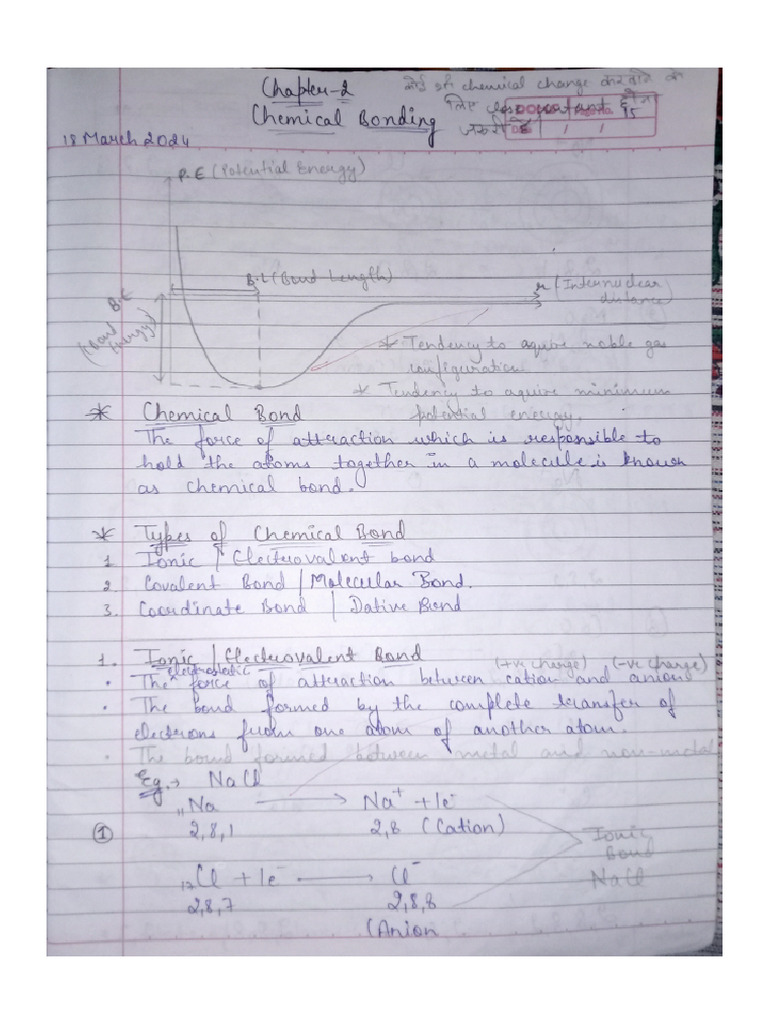 Chemical Bonding Chapter 2 | PDF