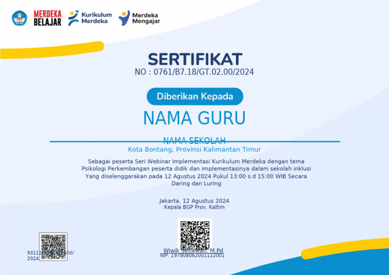 Sertifikat Webinar IKM 2024 | PDF