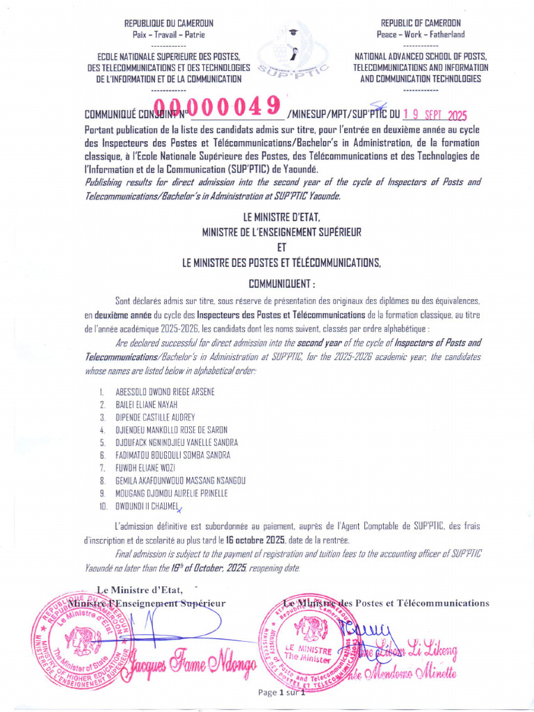 Resultats Concours IPT2 Classique | PDF