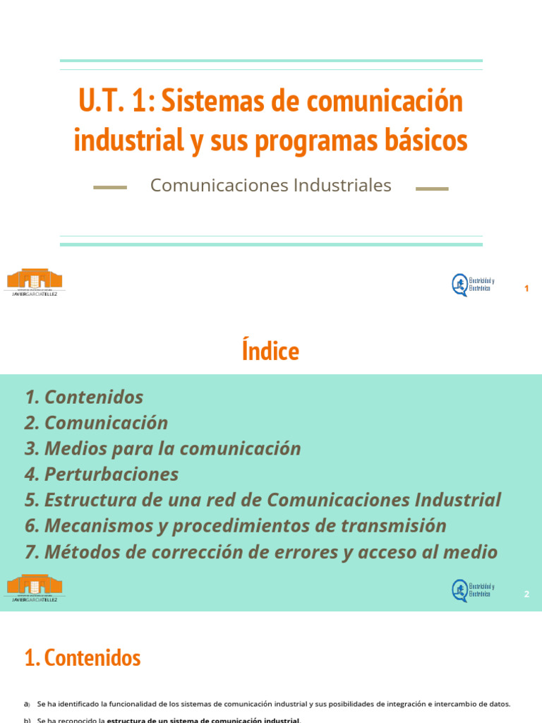 U.T. 1 - Sistemas de Comunicación Industrial y Sus Programas Básicos ...