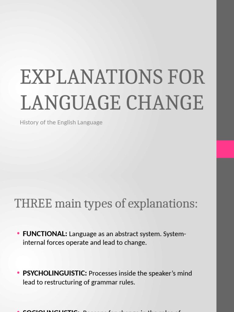 Theories of Language Change | PDF | Morphology (Linguistics) | Word